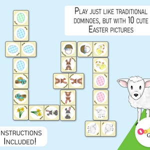 Easter Picture Dominoes a Printable Party Game Pre-school - Etsy