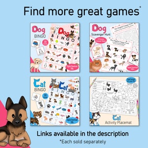 Dog Placemat, a Printable Birthday Party Activity Sheet for Kids, a ...