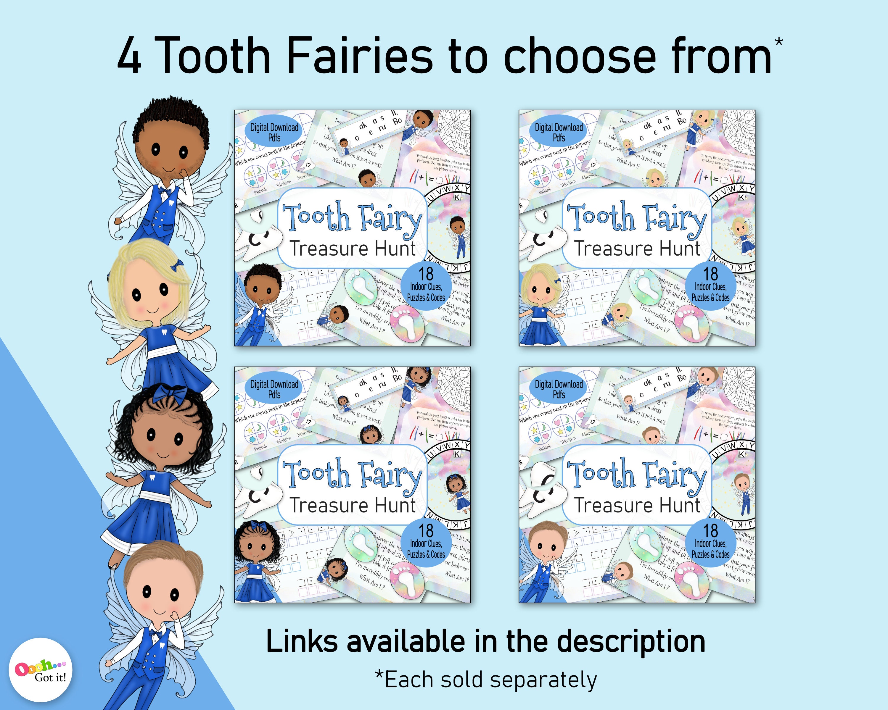 Tooth Fairy Treasure Hunt, a Printable Indoor, Lost Baby Teeth ...