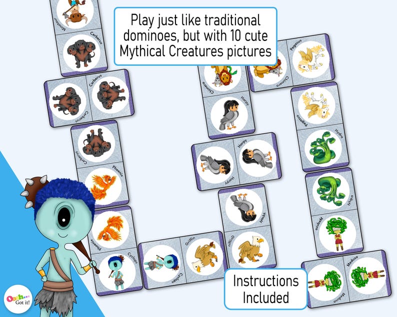 Greek Mythology Dominoes, a Printable Ancient Greece History Picture ...