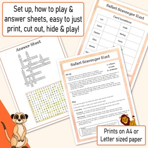 Safari Scavenger Hunt – A Printable African Wildlife Picture Game for ...