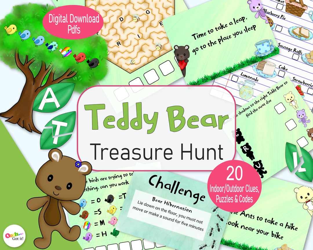 Teddy Bear Treasure Hunt, a Easy Indoor/outdoor Adventure for Younger ...