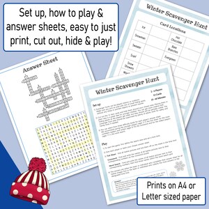 Winter Wonderland Scavenger Hunt, a Printable Picture Matching Family ...
