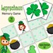 St Patrick's Day Memory Card Game, a Printable Leprechaun Picture ...