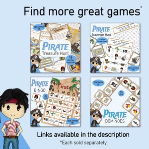 Pirate Memory Card Game, a Printable Picture Matching Game for Toddlers ...