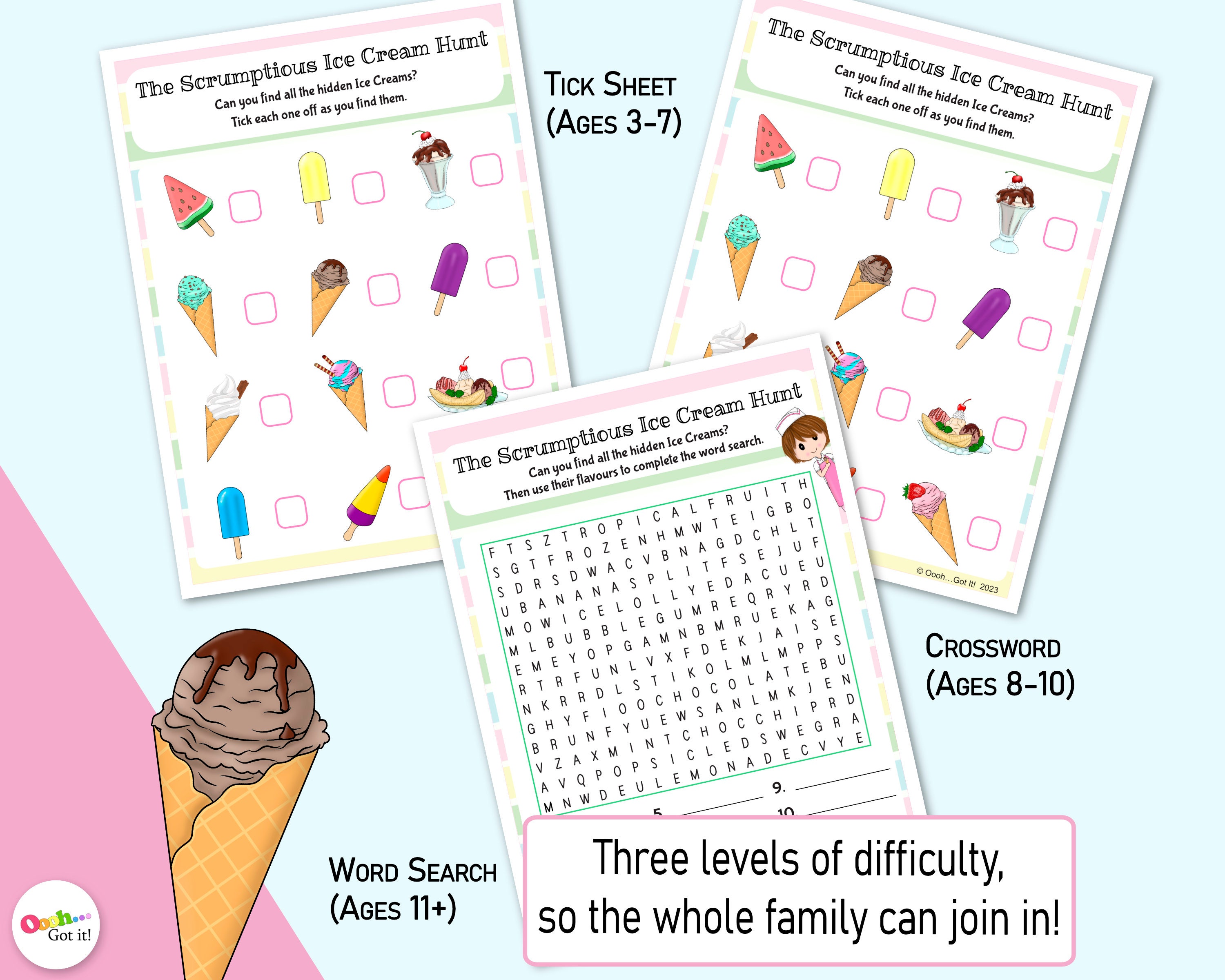 Ice Cream Picture Scavenger Hunt, a Printable Sweet Party Game, Summer ...