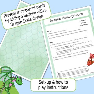 Dragon Memory Card Game, a Printable Fantasy Dragons & Knights Picture ...