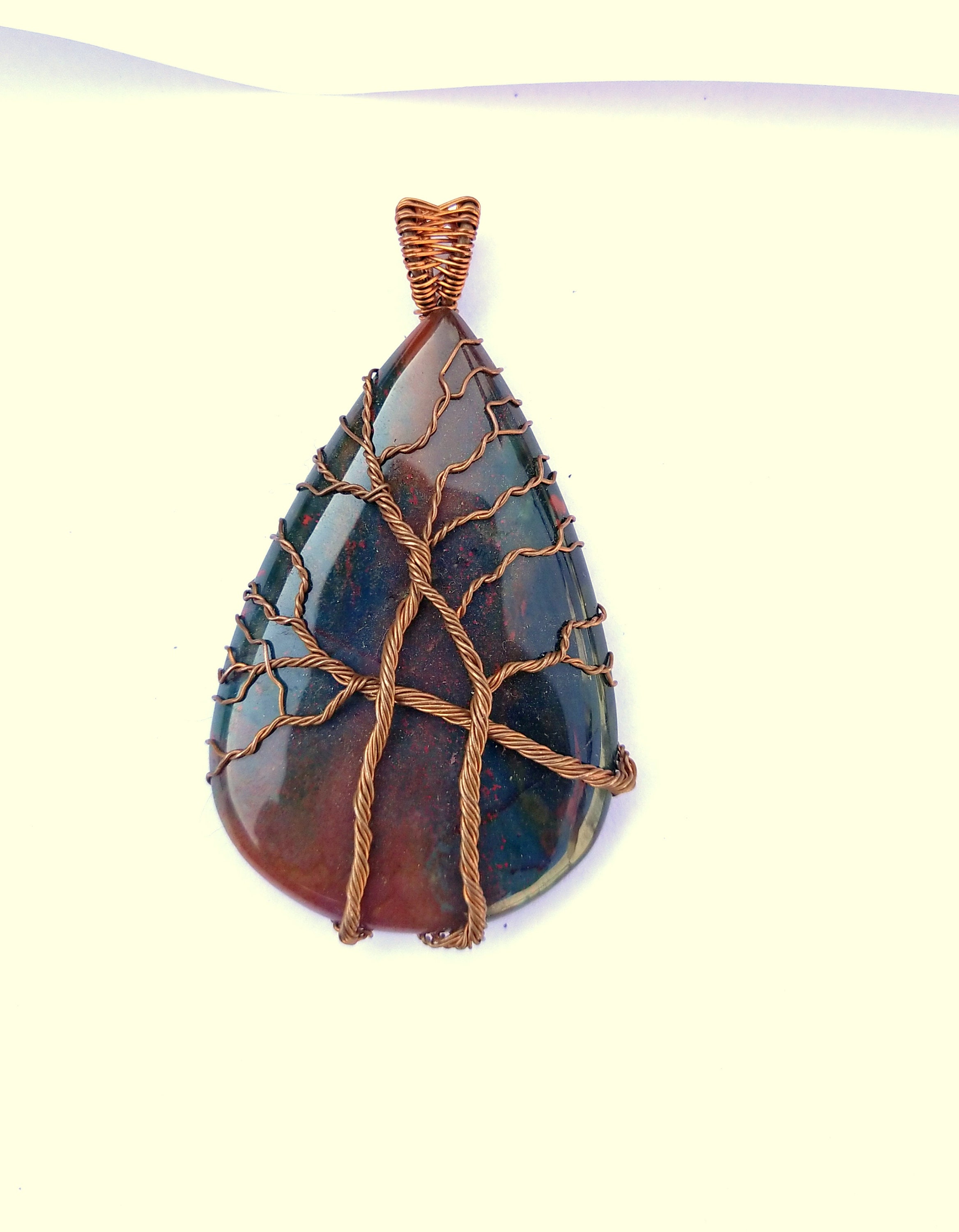 Bloodstone Tree Of Life Necklace Empath Protection Amulet - Etsy.de