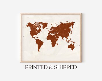 Painted Map - Etsy