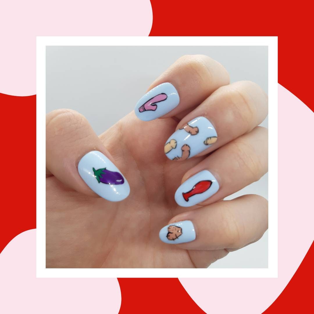 Dirty Penny - Hand Painted Nail Set - Etsy