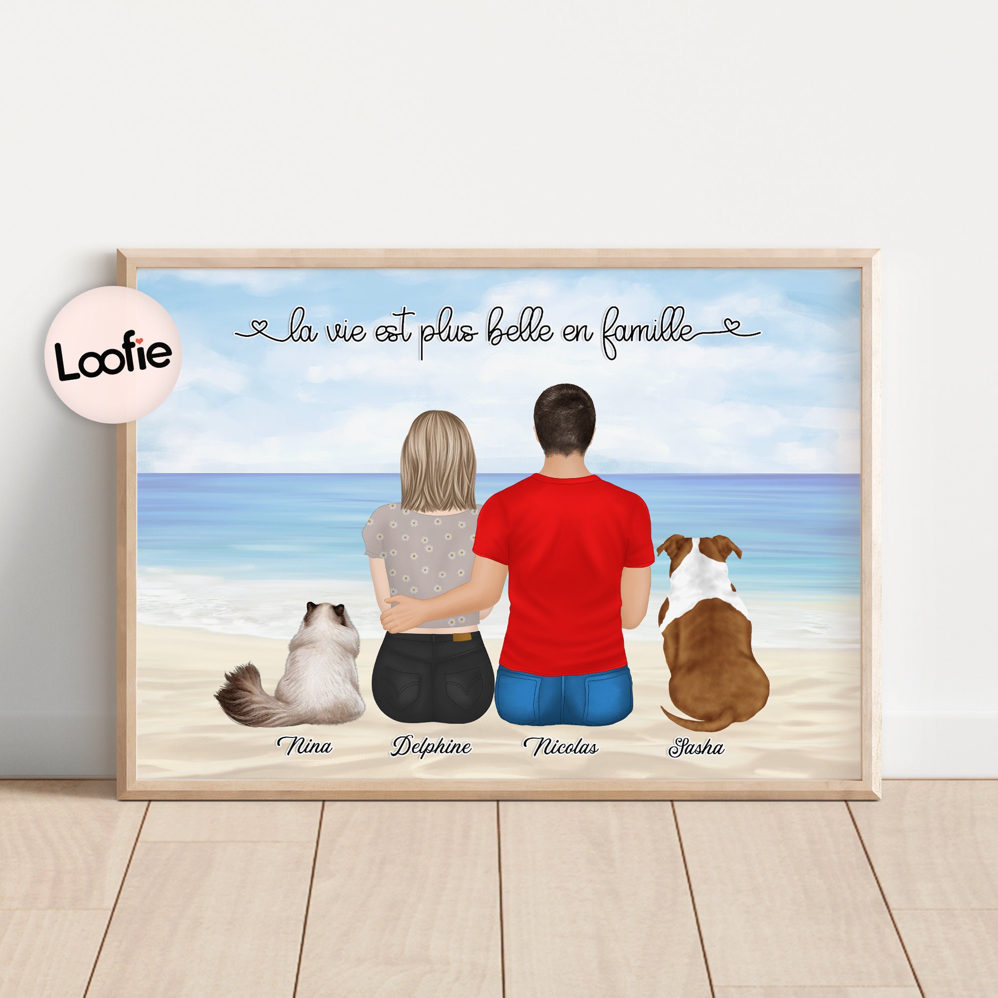 Custom Family Poster Personalized Family Portrait | Etsy UK