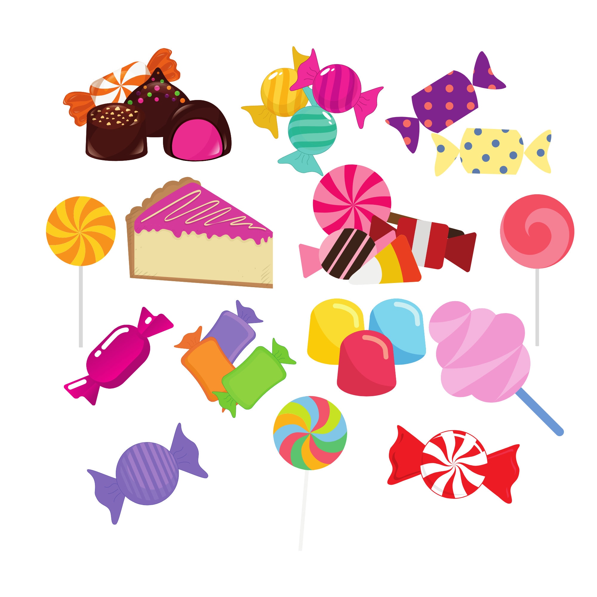 Candy clipartcandy clip artprintablelollipop | Etsy