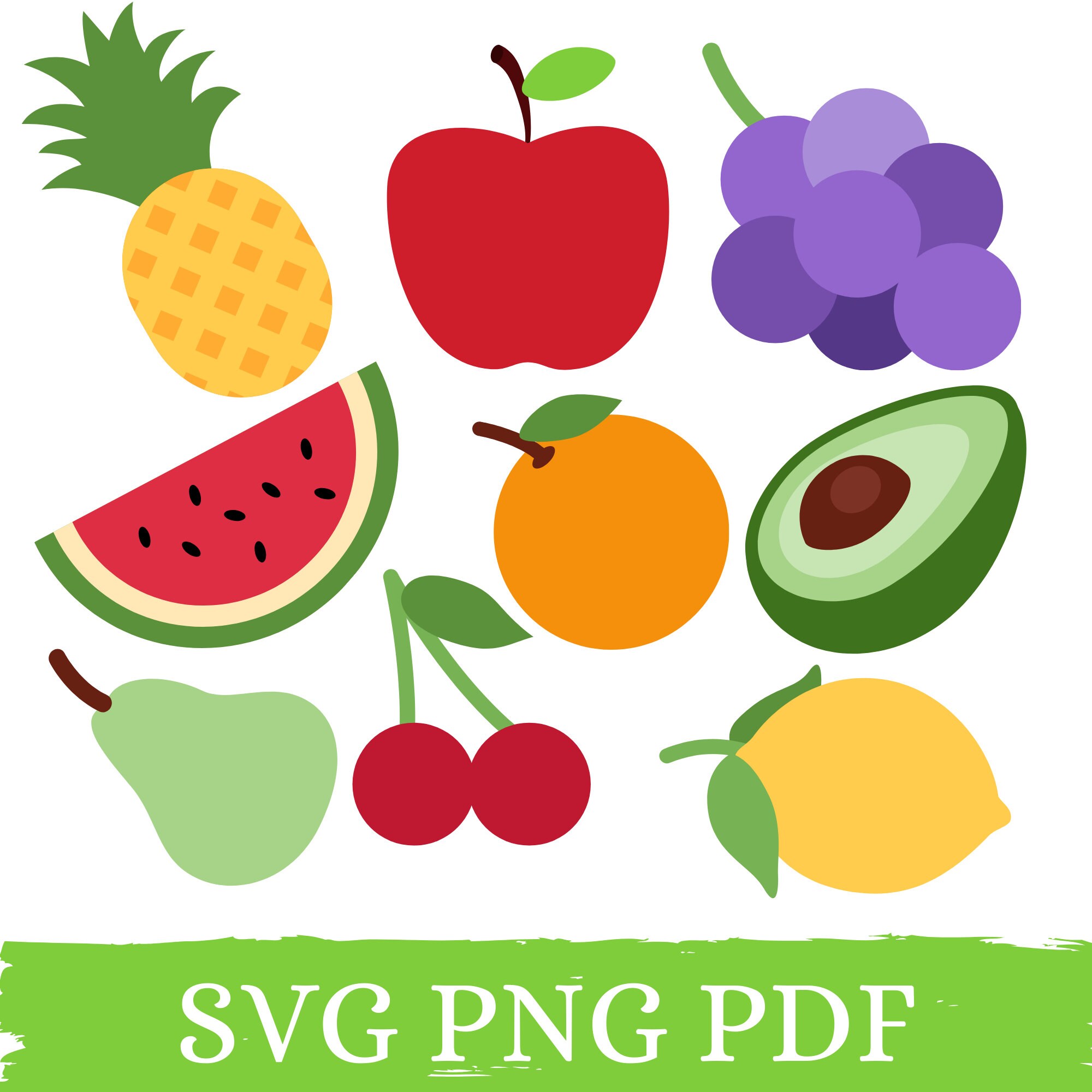 Fruit SVG Bundle Tropical Fruit SVG Digital Download/cricut - Etsy