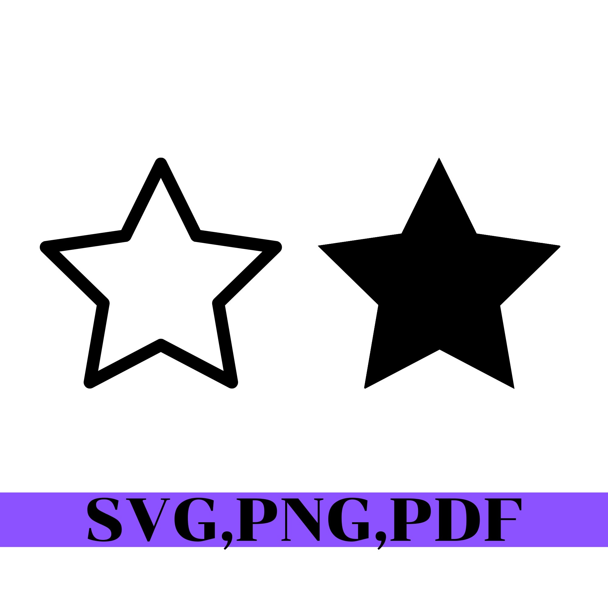 Star svg Star Clipart Star PNG Star Cut Files Star | Etsy