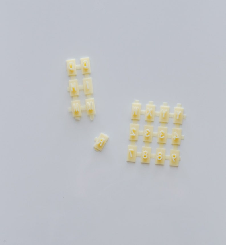 Alphabet Stamp Set: Clay Letter Stamps With Handle - Etsy