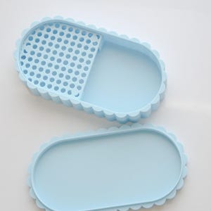 Fluted Cornstarch Duster Tray: 3D Printed Clay Tool Organizer - Etsy
