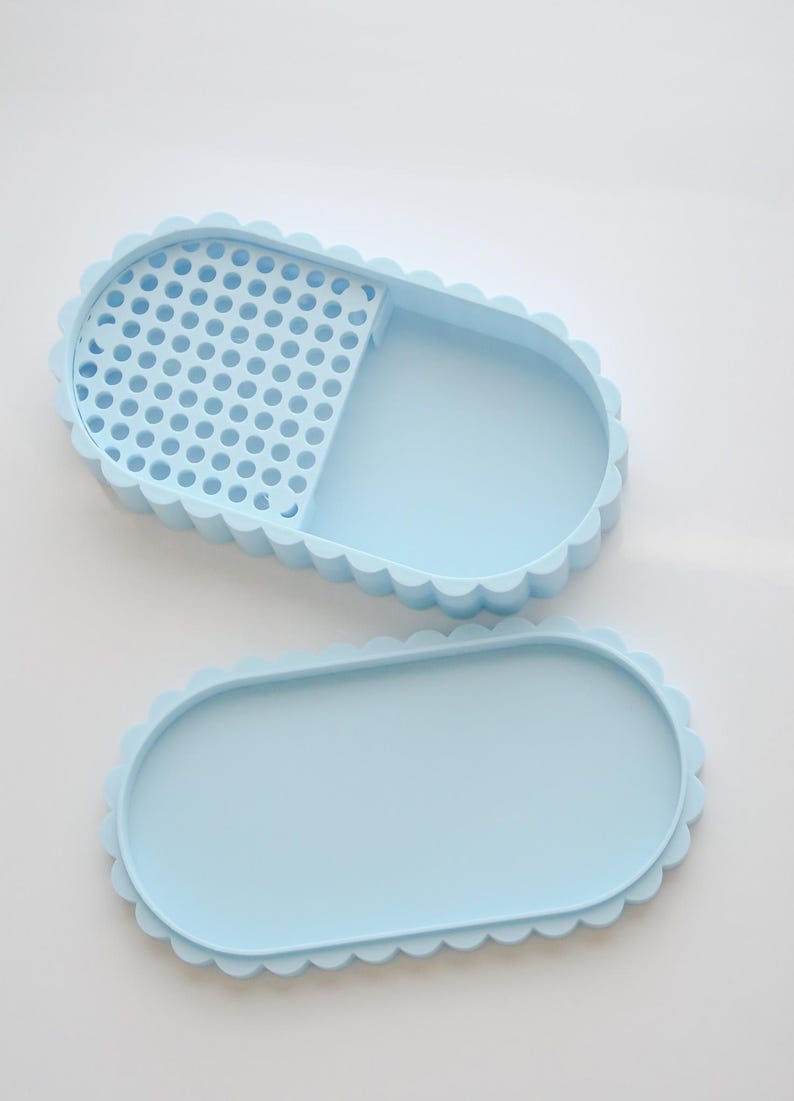 Fluted Cornstarch Duster Tray: 3D Printed Clay Tool Organizer - Etsy