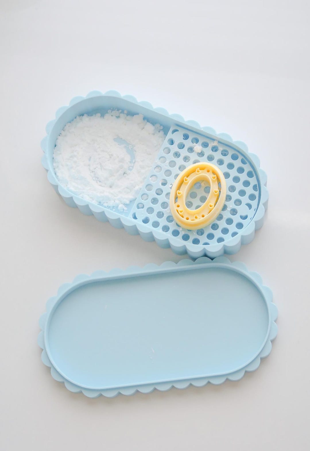 Fluted Cornstarch Duster Tray: 3D Printed Clay Tool Organizer - Etsy