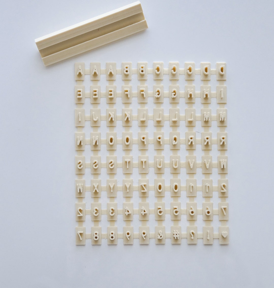 Alphabet Stamp Set: Clay Letter Stamps With Handle - Etsy