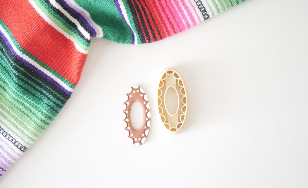 Oblong Talavera Polymer Clay Cutter: 62.4mm Clay Cutters - Etsy