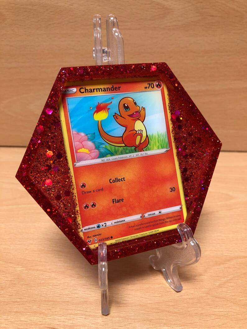 Pokémon Card Resin Coaster / Trinket Dish Custom Handmade to - Etsy
