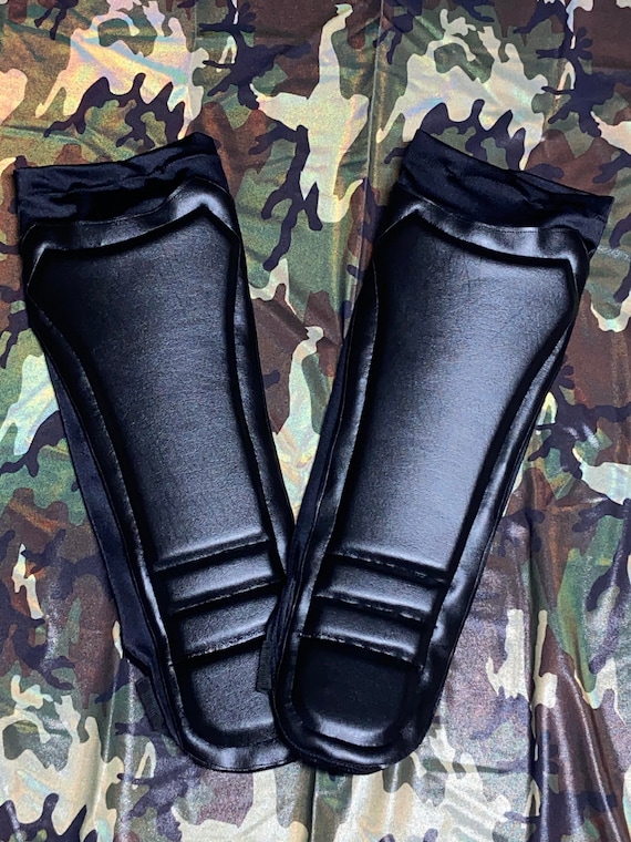 Pro Wrestling Gear Deluxe Solid Black Kick Pads MMA Mens - Etsy