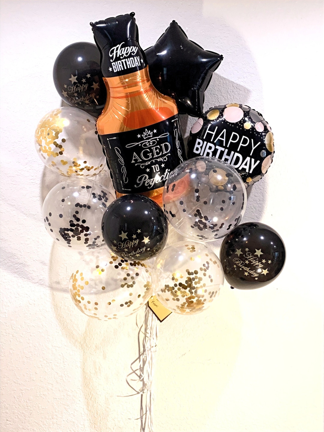 Aged to Perfection Bottle Birthday Balloon Bouquet - Etsy