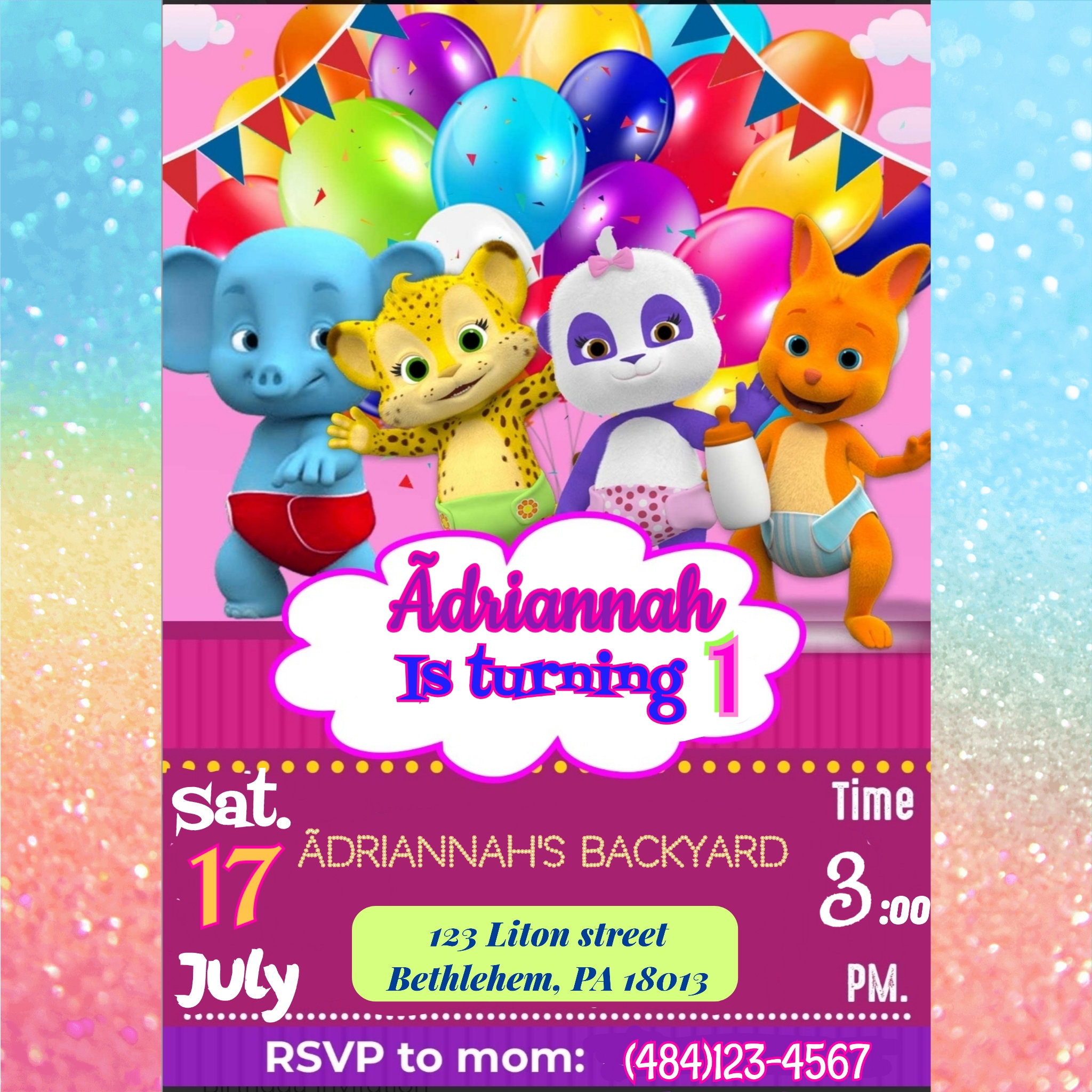 Word Party Birthday Party Invitation - Etsy