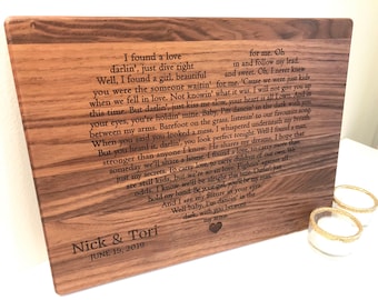 Song Lyrics Gift - Etsy