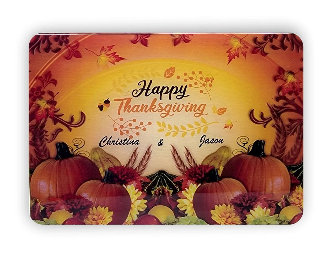 Thanksgiving Plaque Customized With Name - Etsy