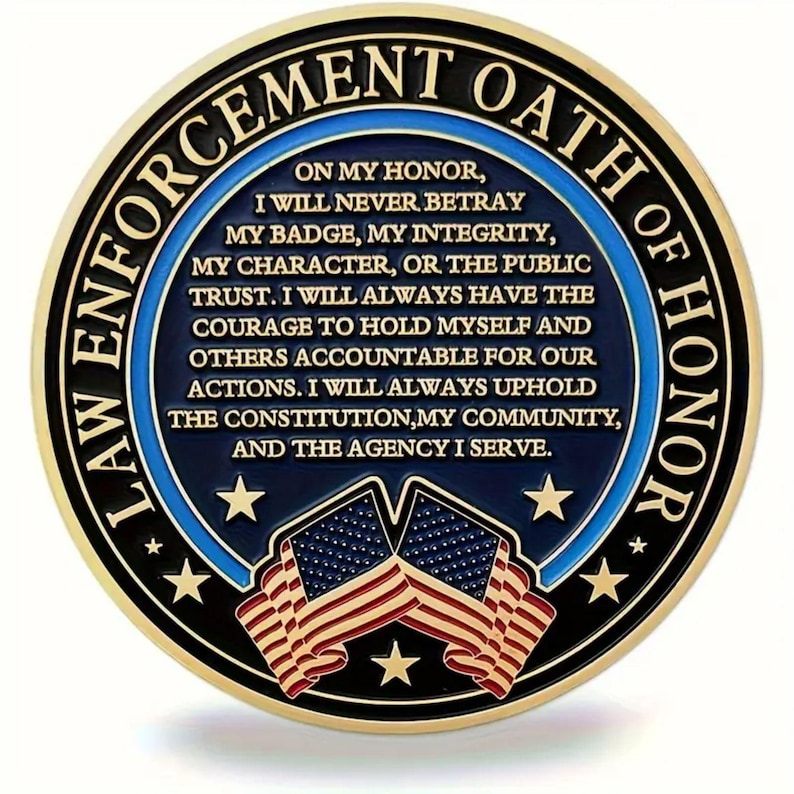 Thin Blue Line Sheriff Challenge Commemorative Coin - Honor, Integrity ...