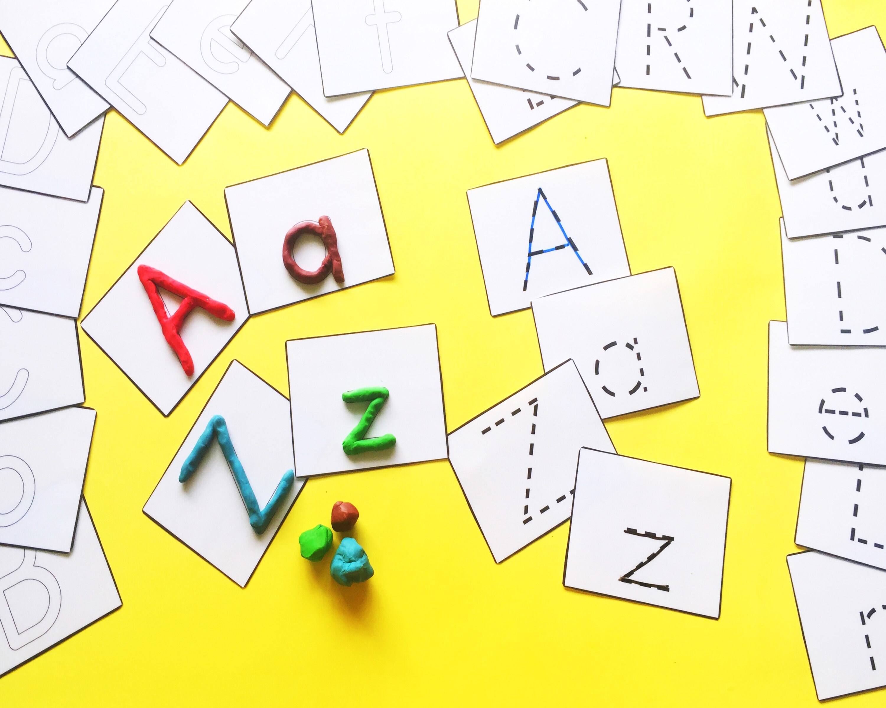 Preschool Alphabet Tracing Flash Cards - Etsy