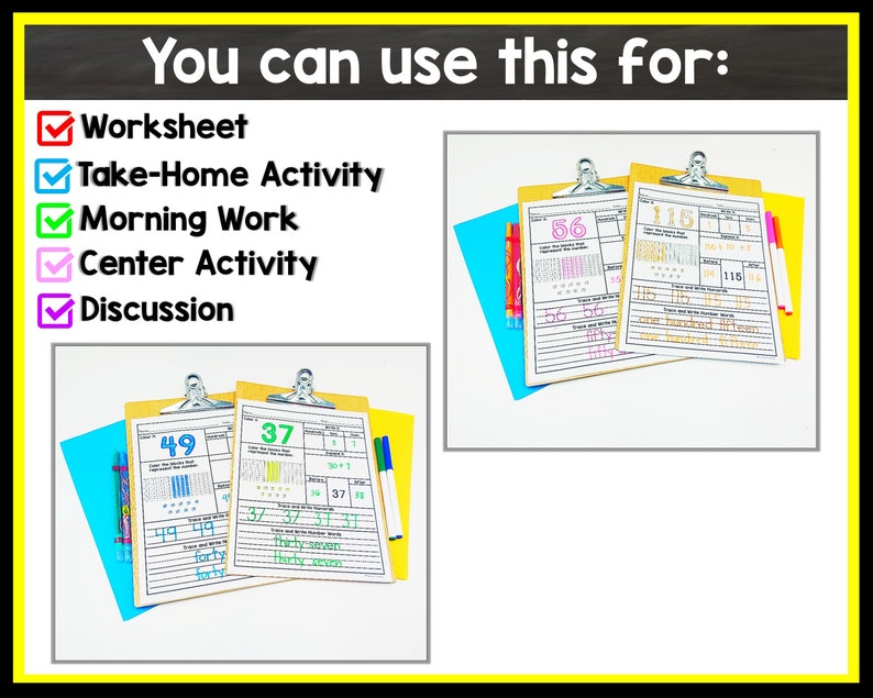 Number Sense Numbers 1-120 Worksheet - Etsy
