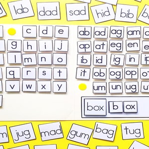 CVC Word Builder - Word Families - Etsy