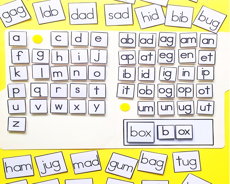 CVC Word Builder - Word Families - Etsy