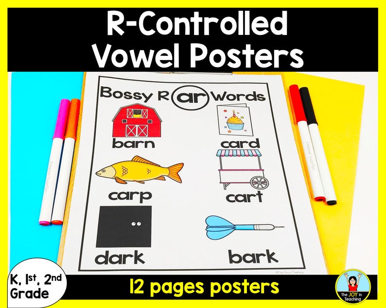 R-controlled Vowel Poster - Etsy