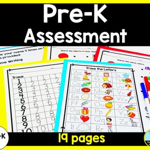 Preschool Assessment - Pre-k Assessment - Etsy