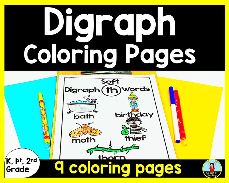 Digraph Coloring Pages - Etsy