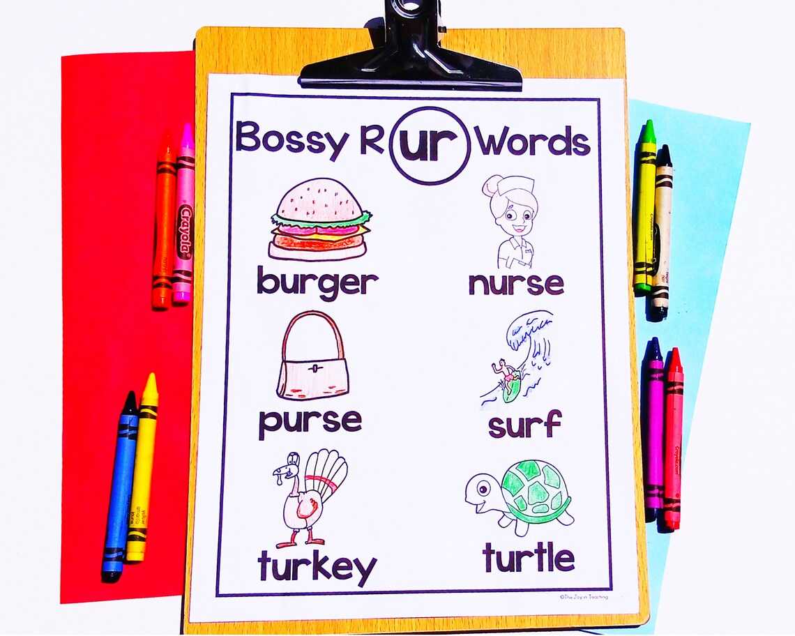 R-controlled Vowel Coloring Pages - Bossy R Coloring Pages - Etsy