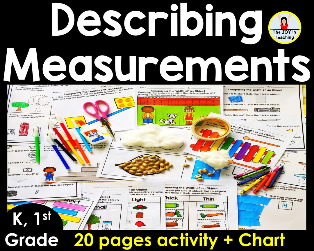 Kindergarten Describing Measurements - Etsy
