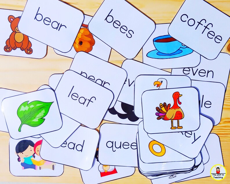Long Vowel Word and Picture Flashcards - Etsy