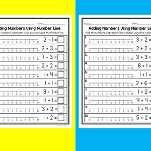 Addition Numbers 1-10 Worksheet - Etsy