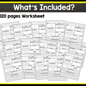 Number Sense Numbers 1-120 Worksheet - Etsy