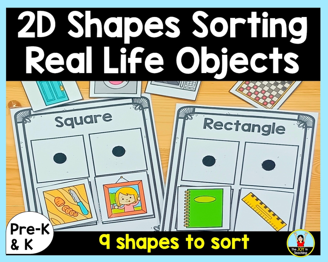 2D Shapes Sorting Real Life Objects - Etsy