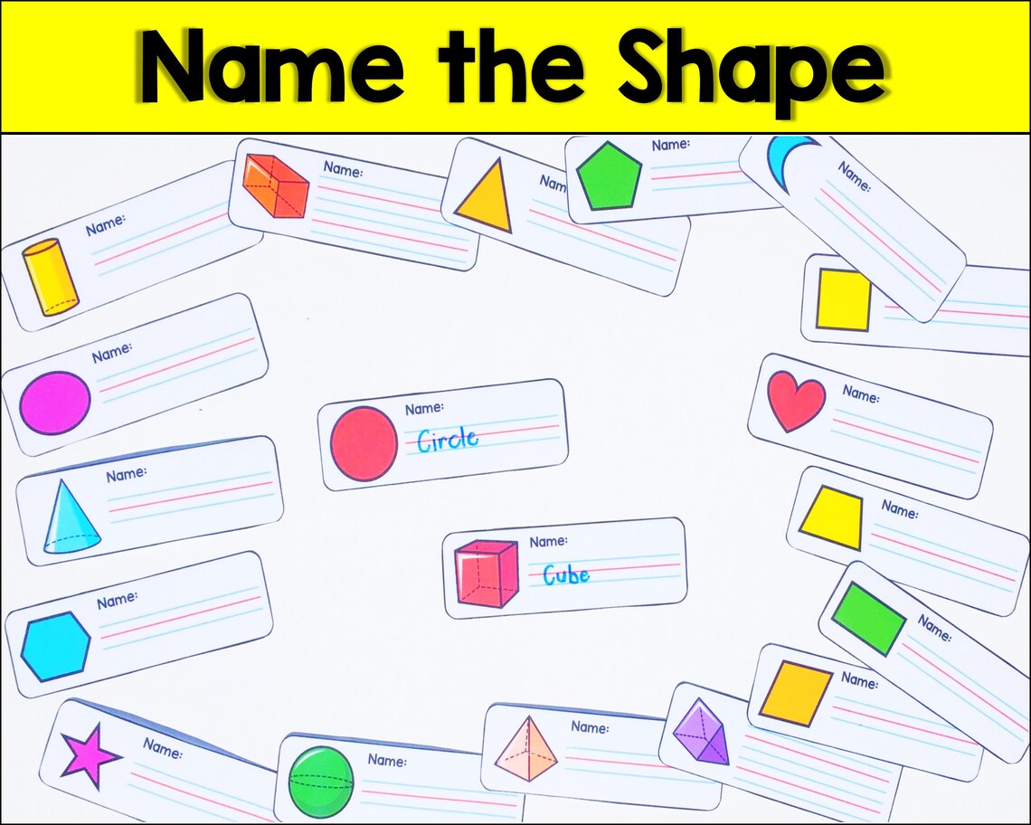 2D and 3D Shapes Task Cards - Etsy