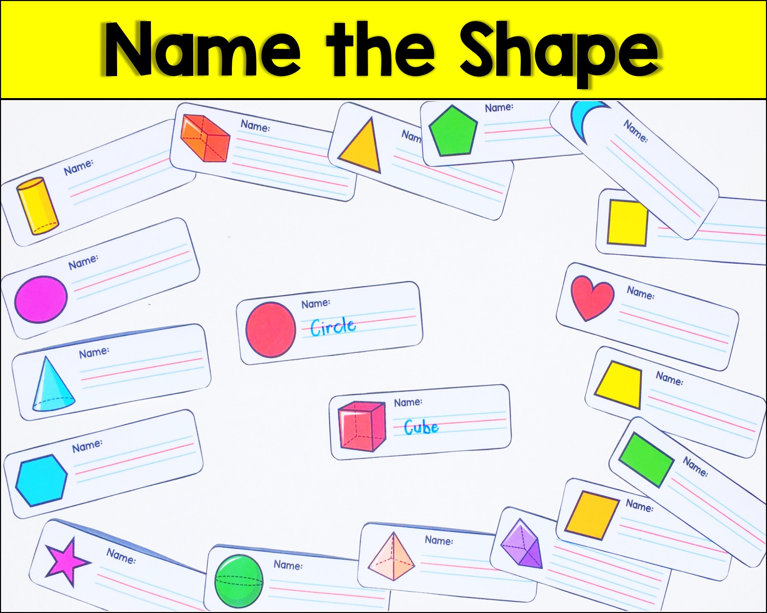 2D and 3D Shapes Task Cards - Etsy