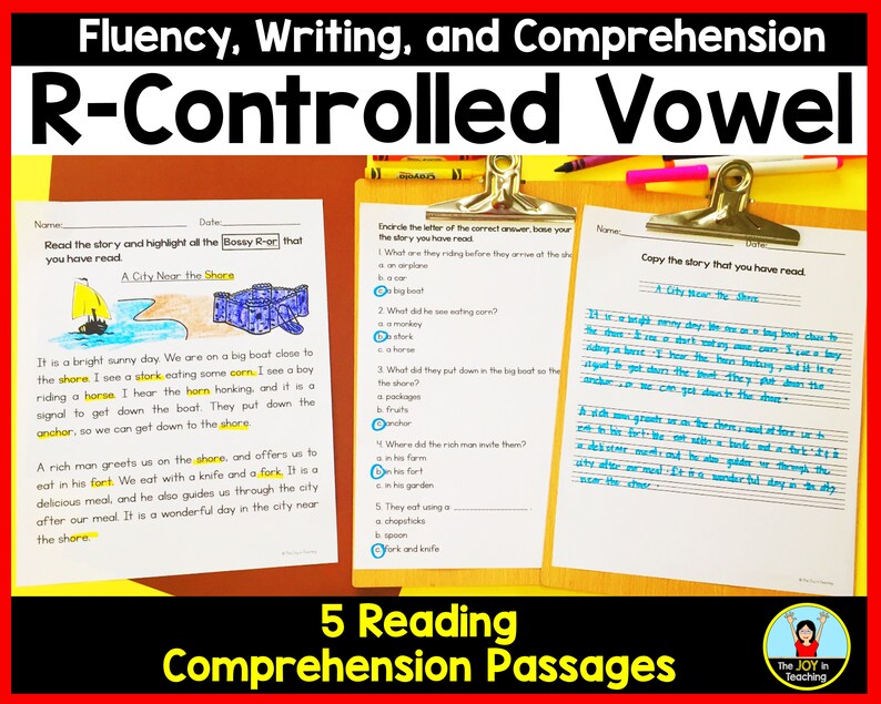 R-controlled Vowel Reading Comprehension Passage - Etsy