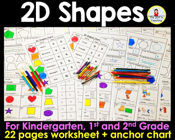 2D Shapes Worksheet - Etsy