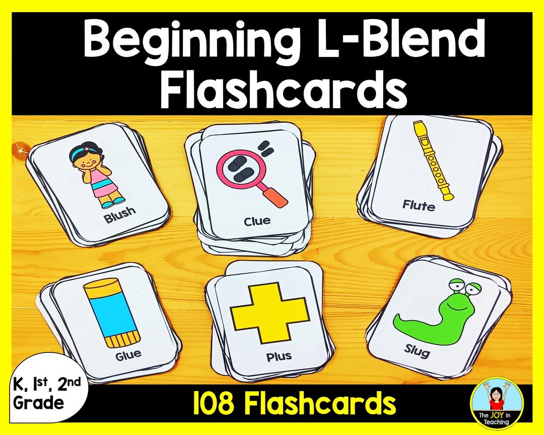Beginning L Blend Flashcards - Etsy