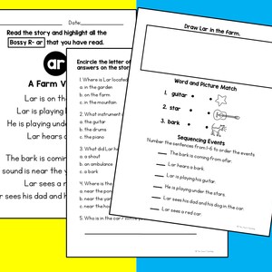 R-controlled Vowel Reading Comprehension Passage - Etsy